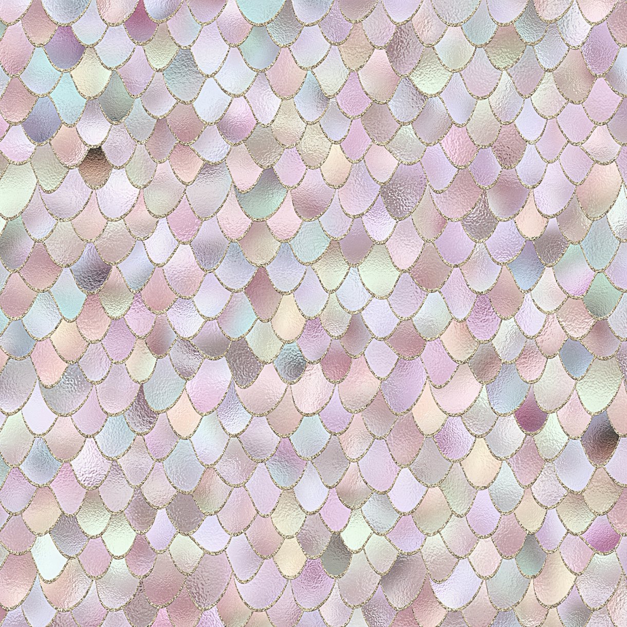 Blush Metal Mermaid Scales wallpaper - Happywall
