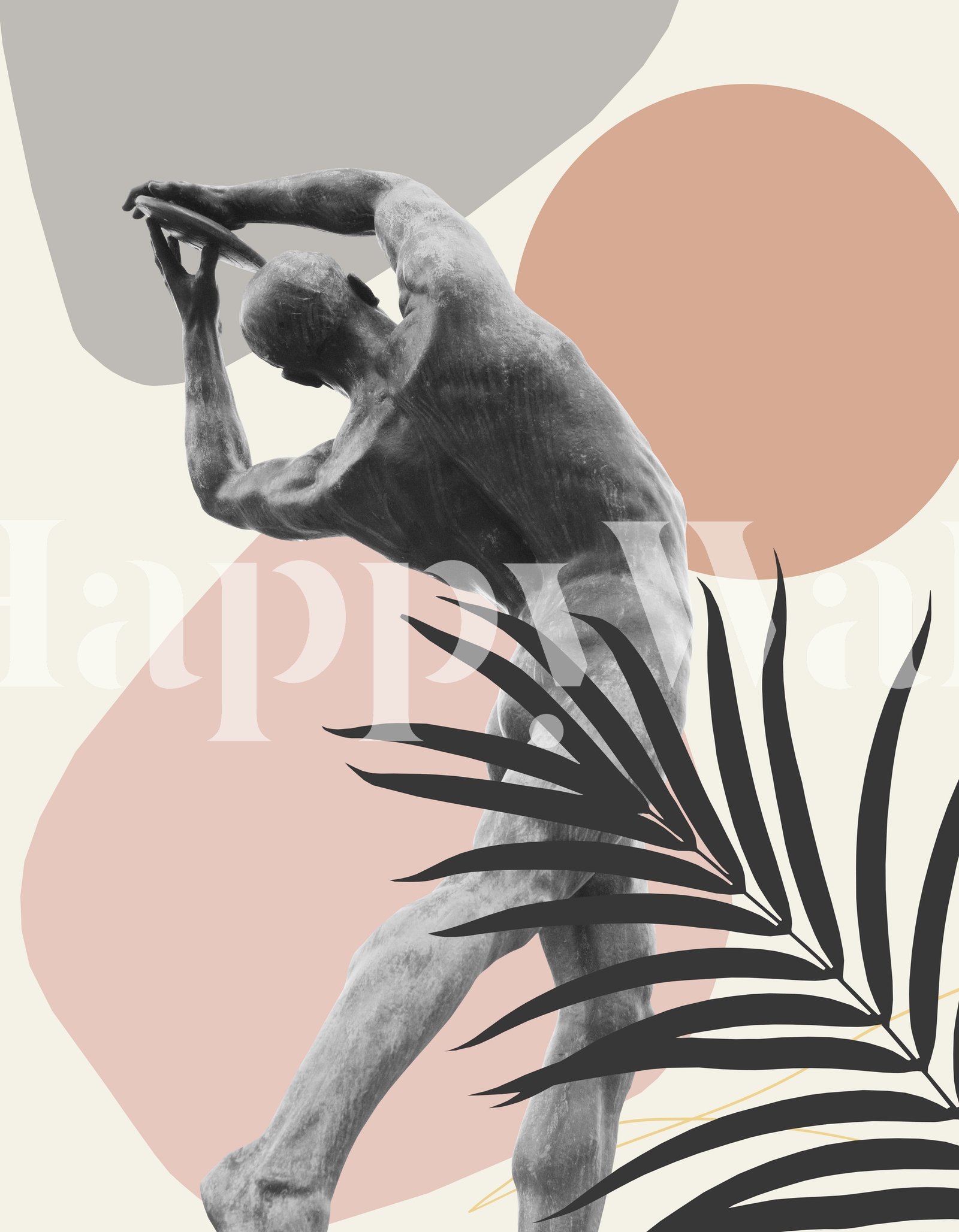 Modern Art Discus Thrower Wallpaper