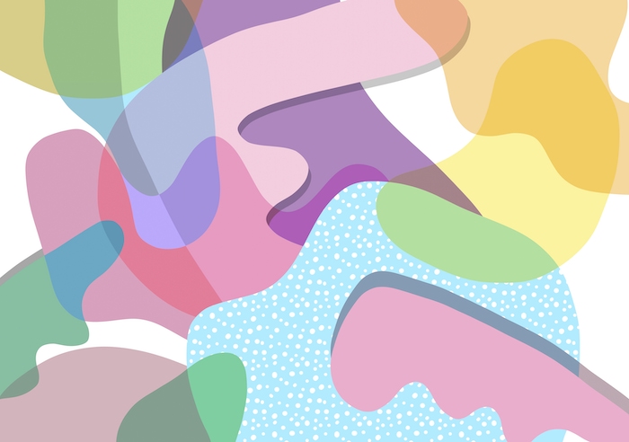 Colorful Organic Abstract Shapes Wallpaper