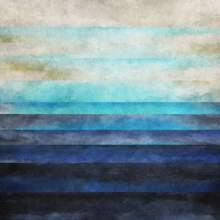 Blue Gradient Striped Wallpaper for Rooms