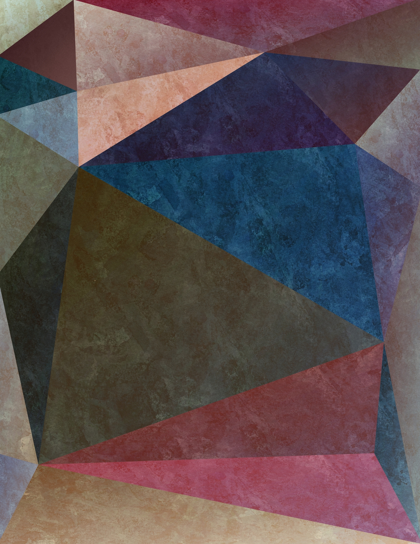 Buy Connected Triangles Wallpaper - Happywall