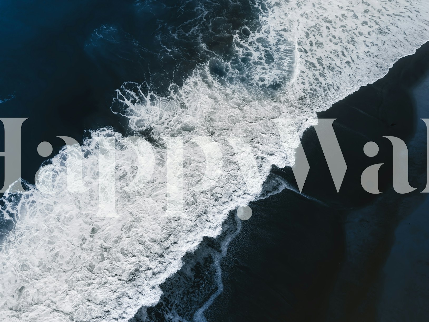 Aerial Ocean Crashing waves wallpaper - Happywall