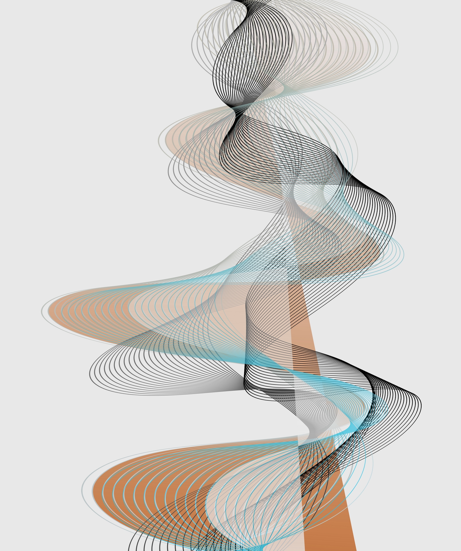 Winding Shapes Wallpaper | Happywall