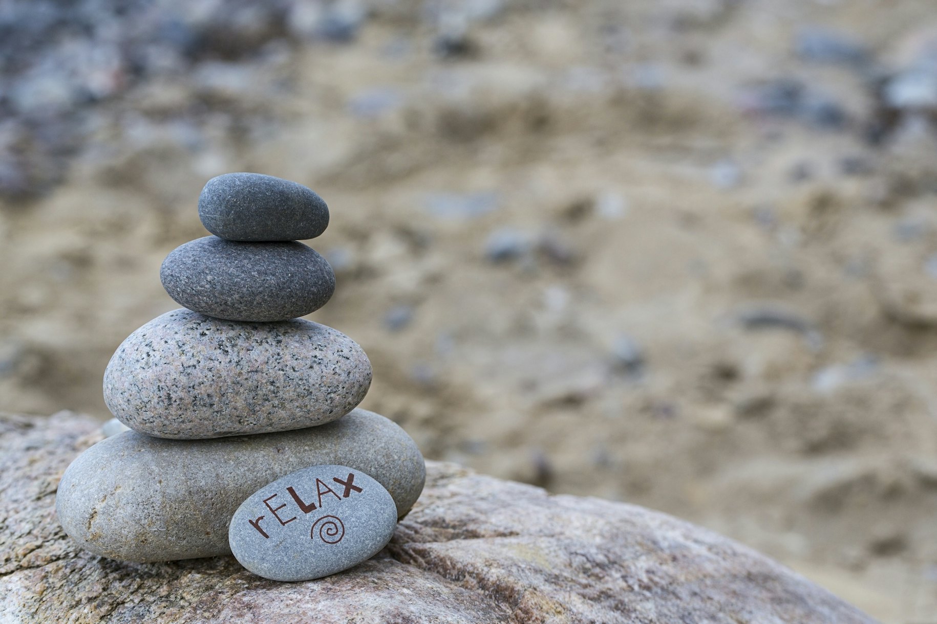 Relax Rock Balancing Wallpaper - Zen Wall Art | Happywall