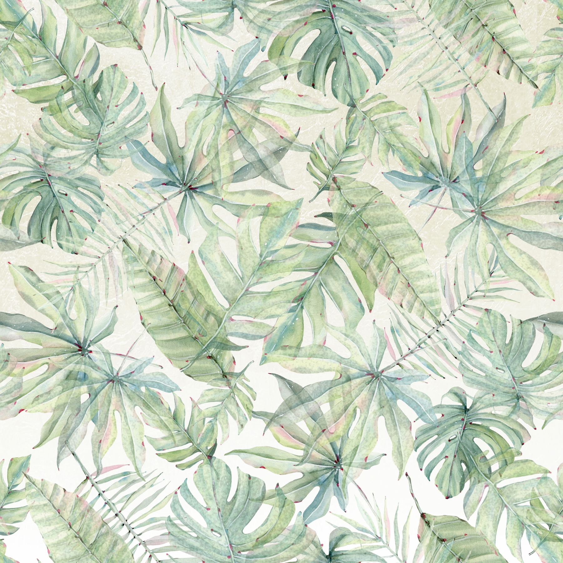 Green Tropical Leaves Wallpaper - Buy Online from Happywall