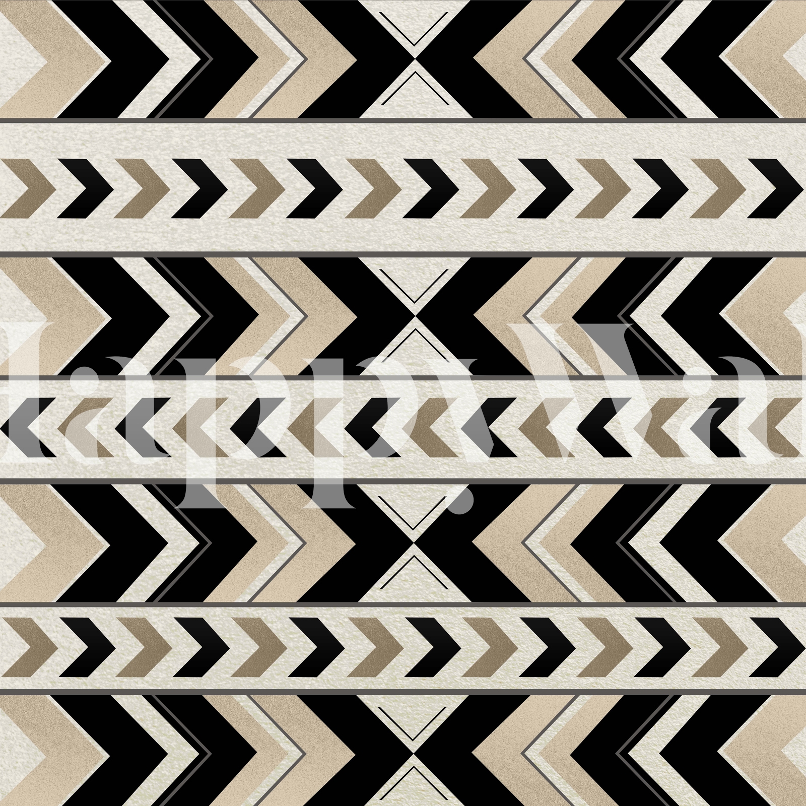 Black and Beige Tribal Arrow Wallpaper