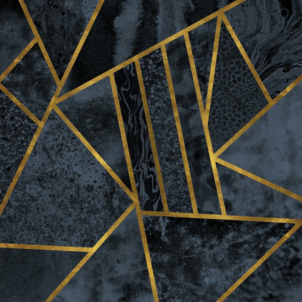 Soft Blue Geo Stone wallpaper | Happywall