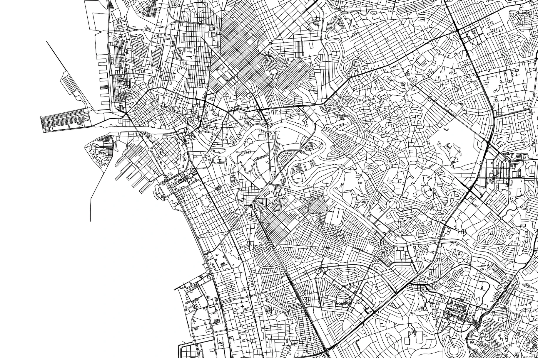 Manila Map wallpaper - Happywall