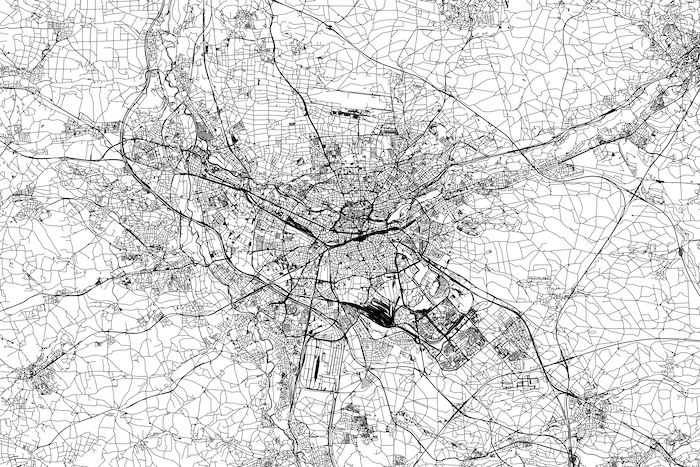 Buy Nuremberg Map Wallpaper Online - Happywall