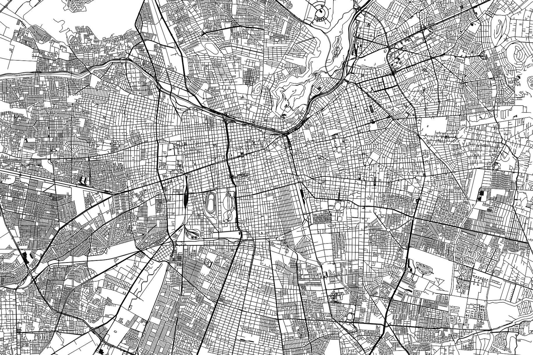 Santiago Map Wallpaper | Happywall.com