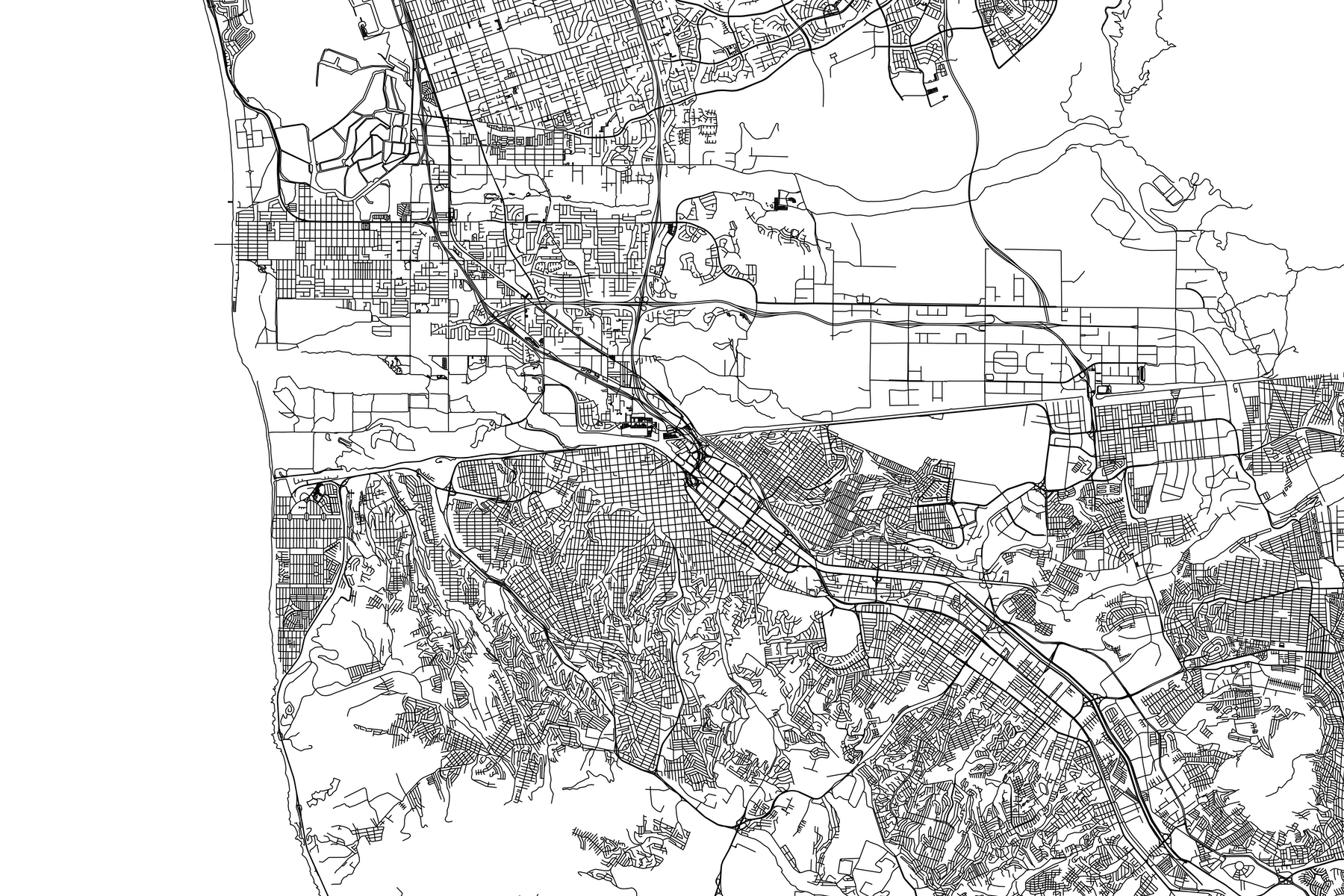 Buy Tijuana Map Wallpaper - Mural for your Home or Office | Happywall