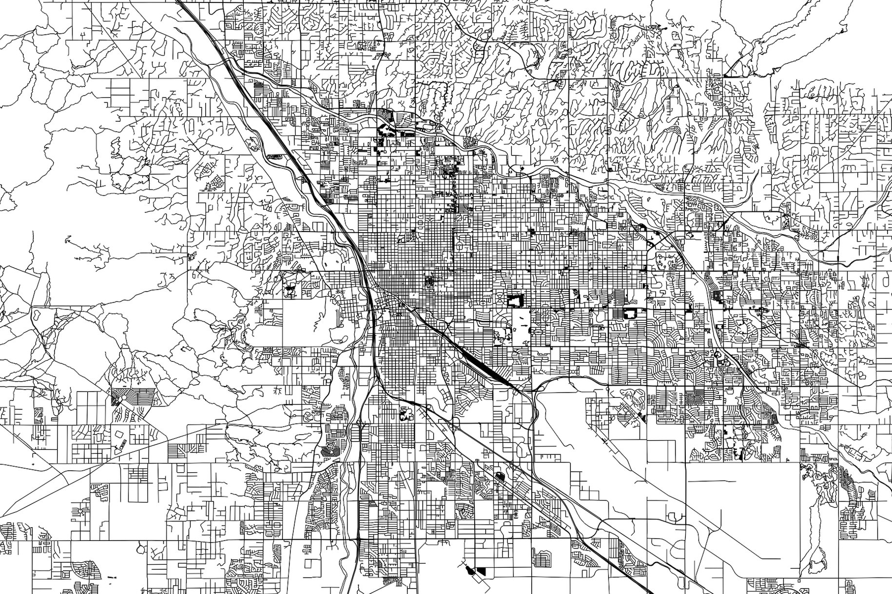 Tucson Map wallpaper | Happywall