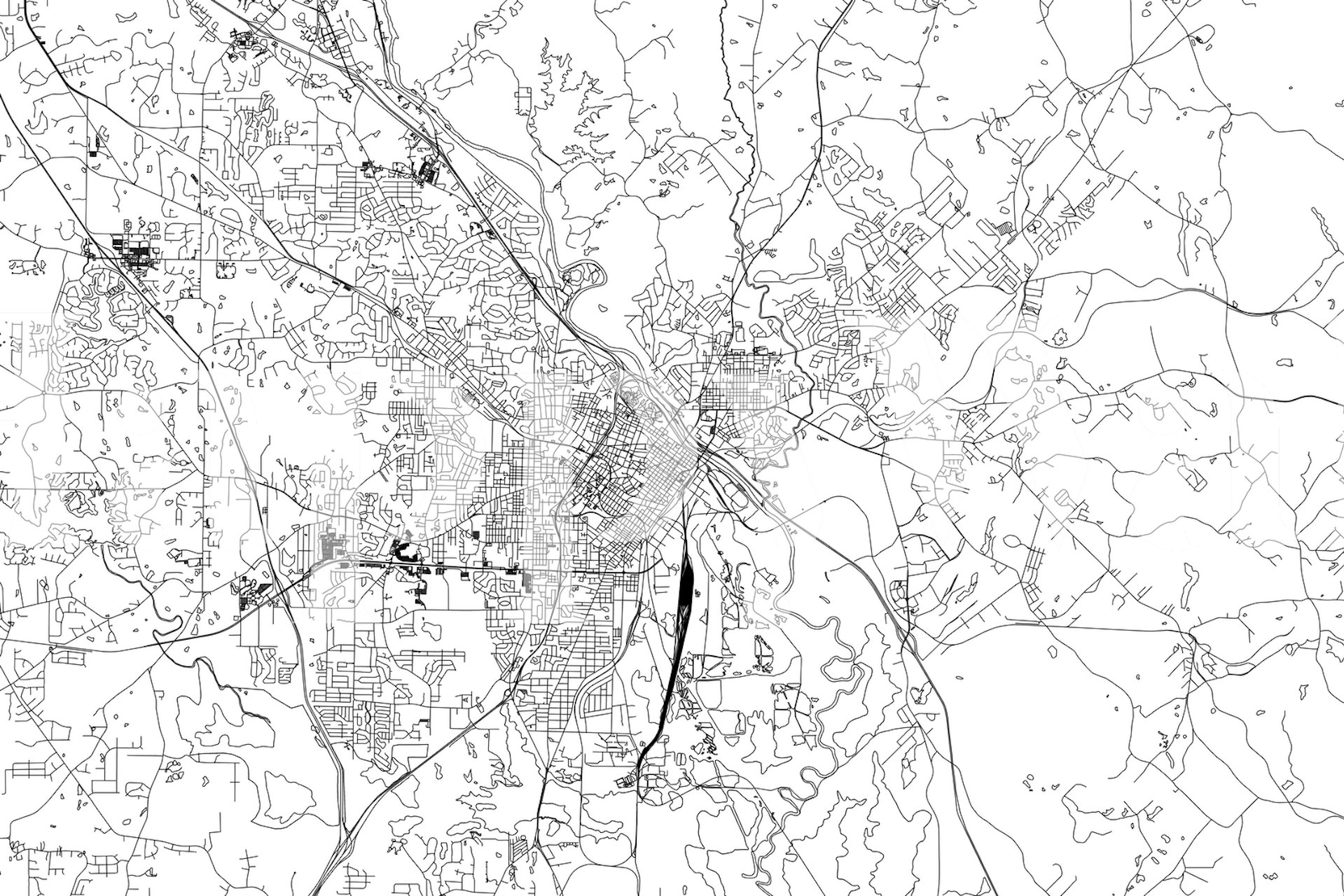 Macon Map Wallpaper - Vintage and Detailed at Happywall