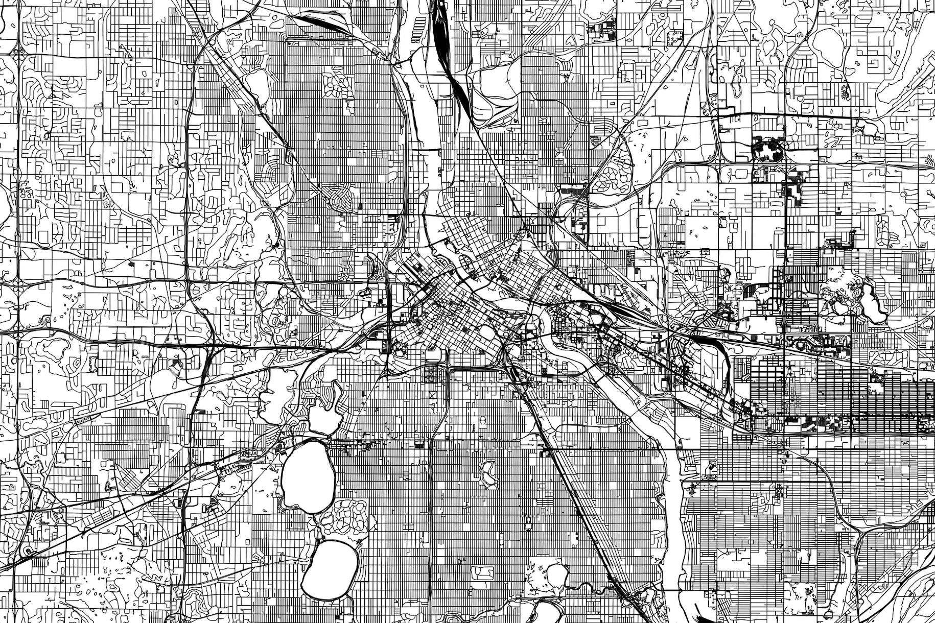 Minneapolis Map Wallpaper - Decorate Your Walls with Happywall
