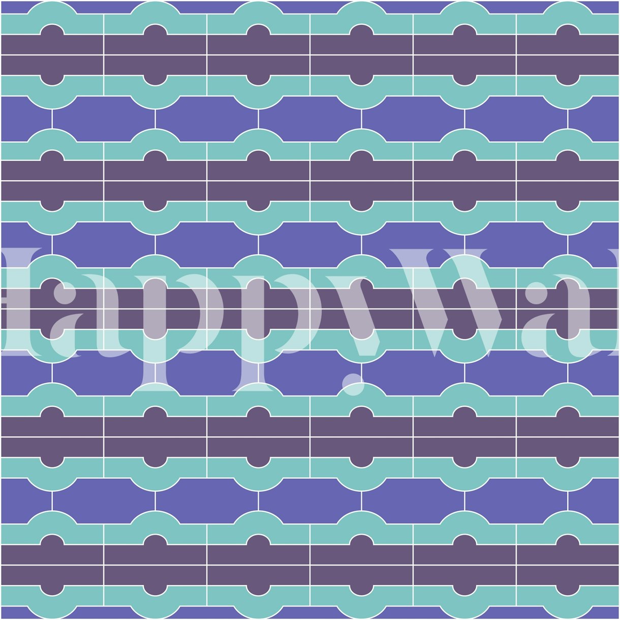Very Peri Purple Blue Retro Wallpaper - Happywall