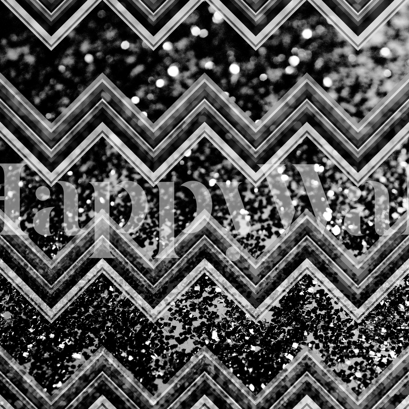 Glitter Chevron Behang