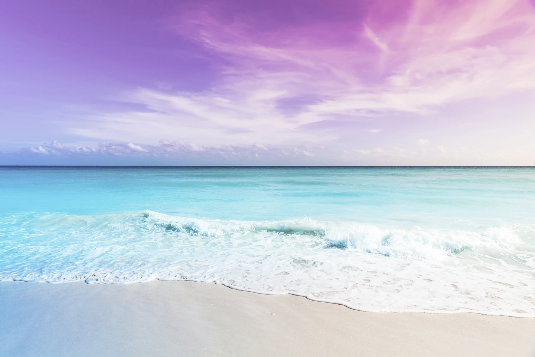 Pink Ocean Sky Wallpaper | Happywall