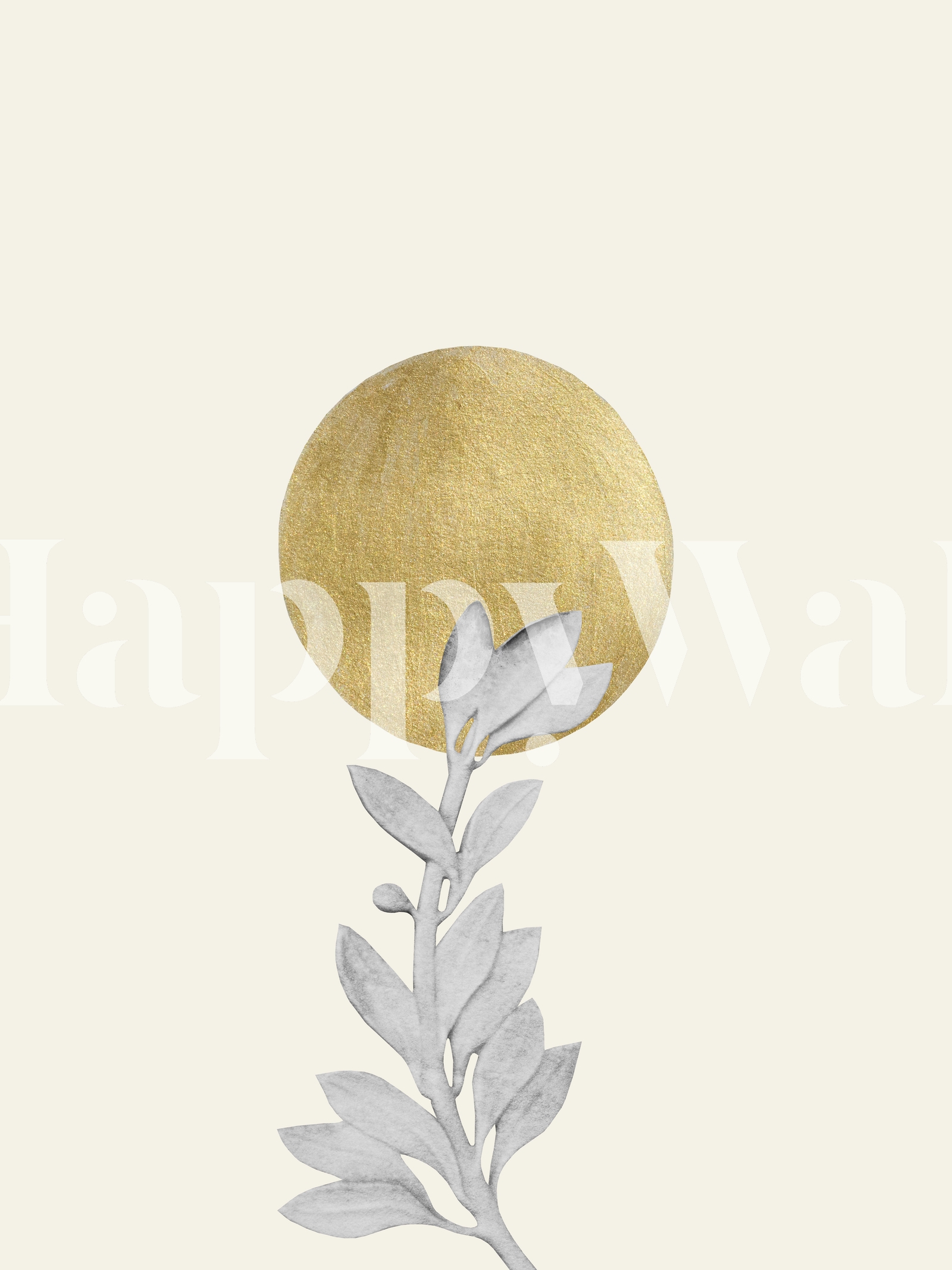 Marble Leaf Glam 1 Wallpaper | Happywall