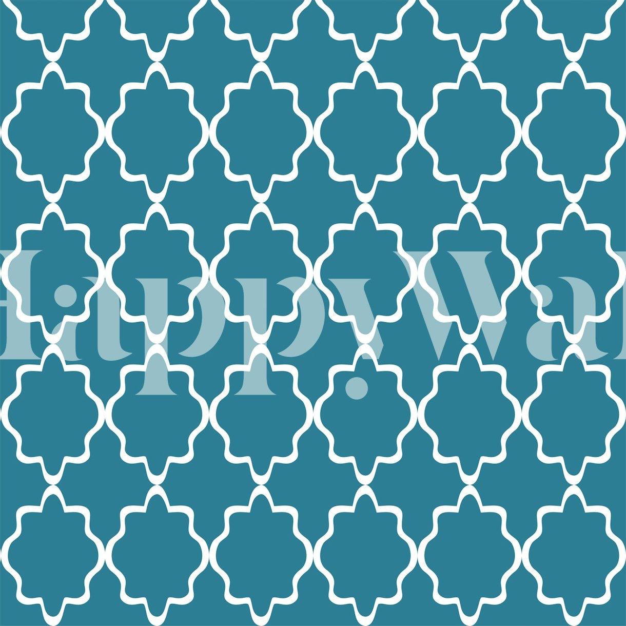 Damask Pattern Teal Blue wallpaper - Free shipping | Happywall