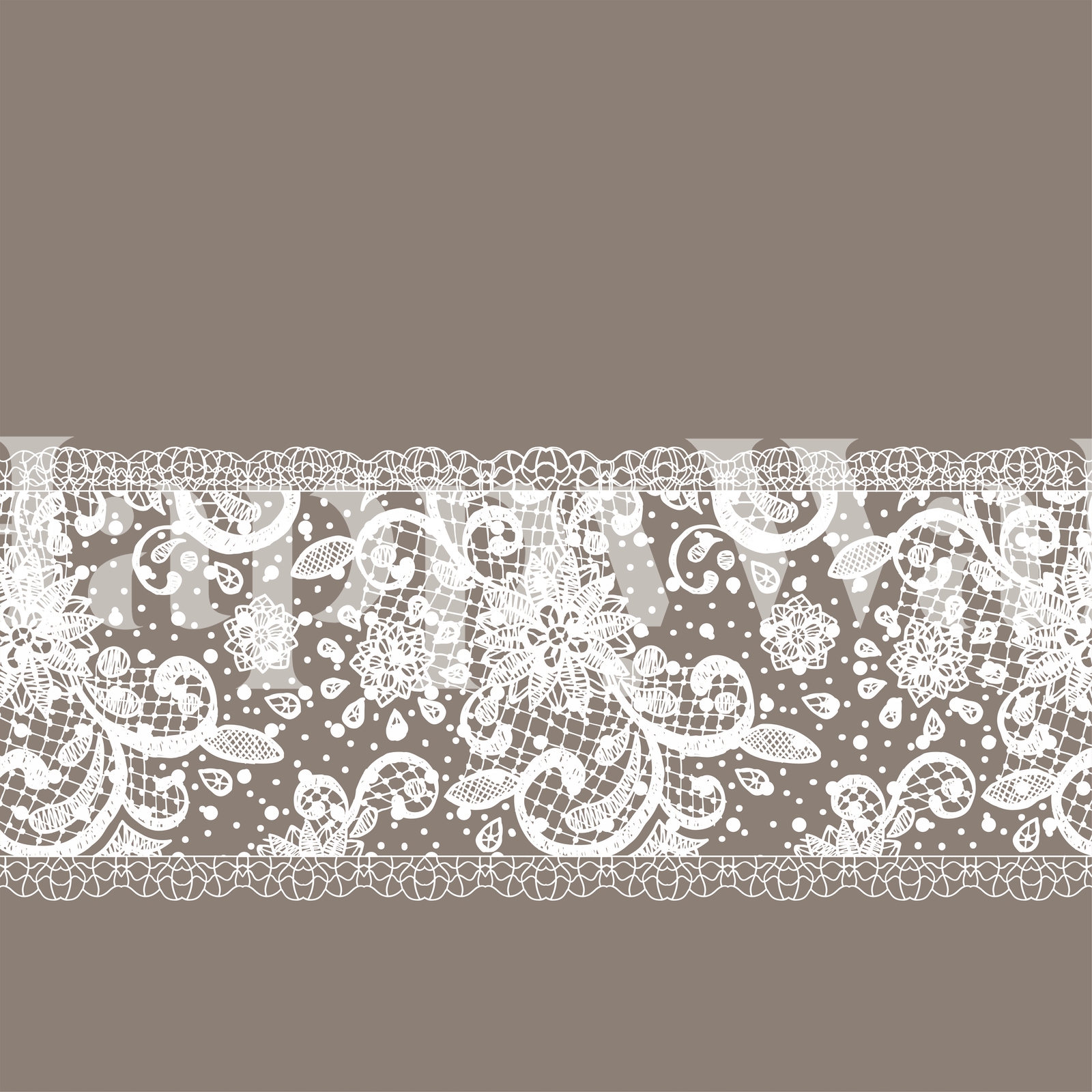 White Ash Taupe Lace Stripe Wallpaper | Buy Online at Happywall