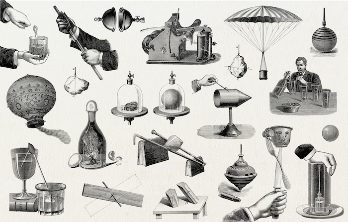 Vintage Science Wallpaper for Home Office