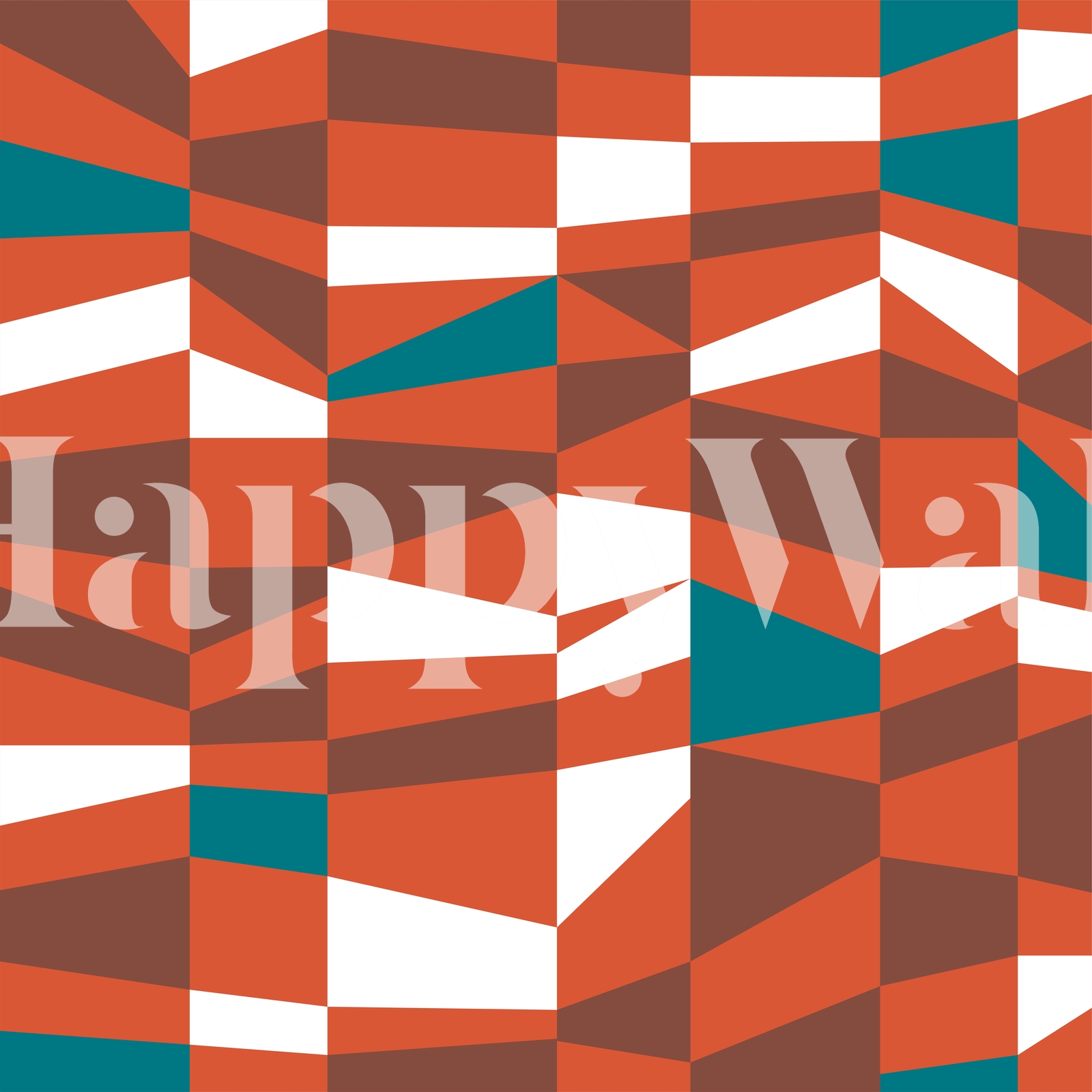 Scandinavian Color Blocks Rust Wallpaper - Happywall.com