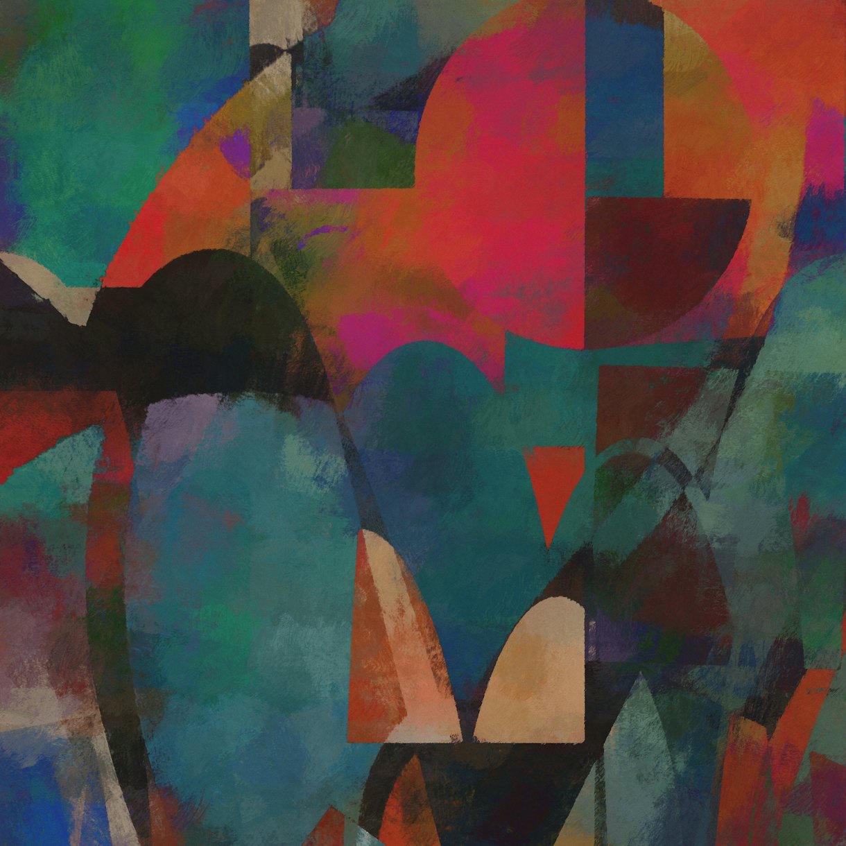 Geometric Landscape 2 wallpaper - Happywall