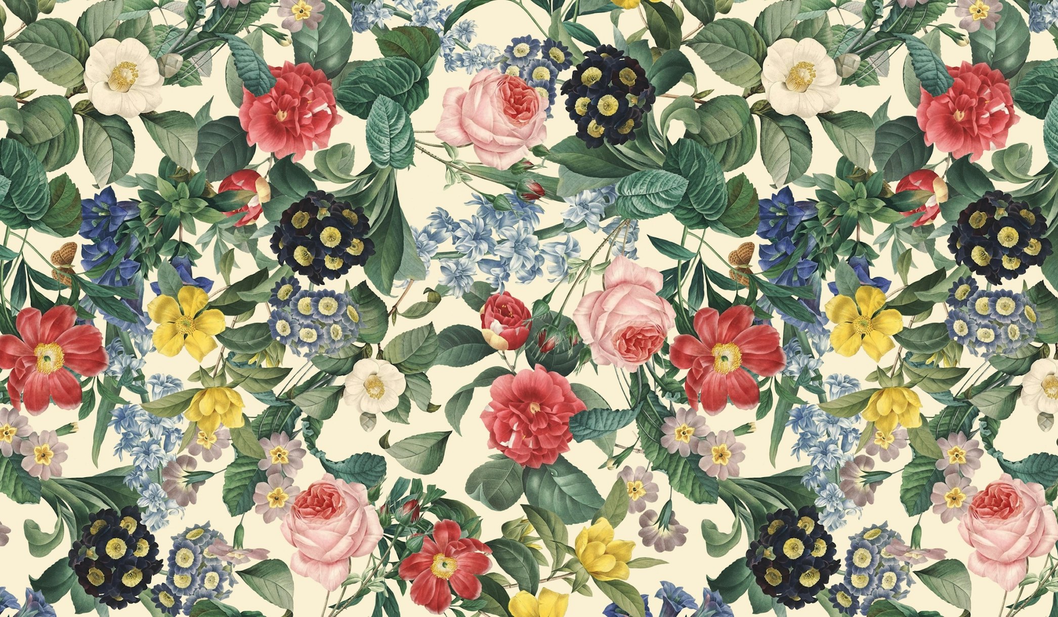 Spring Summer Botanical Wallpaper - Happywall