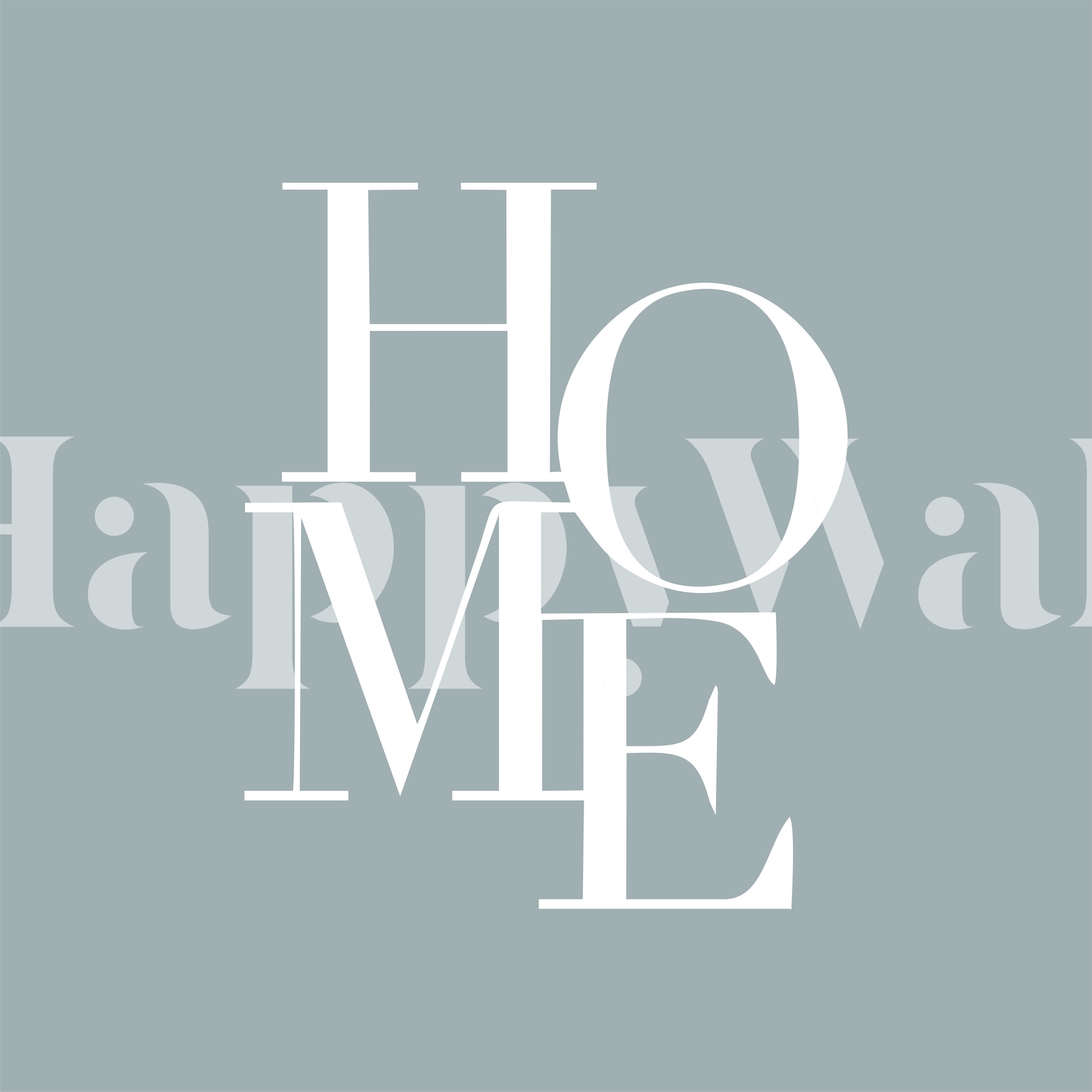 Duck Egg Blue Home Sign Wallpaper