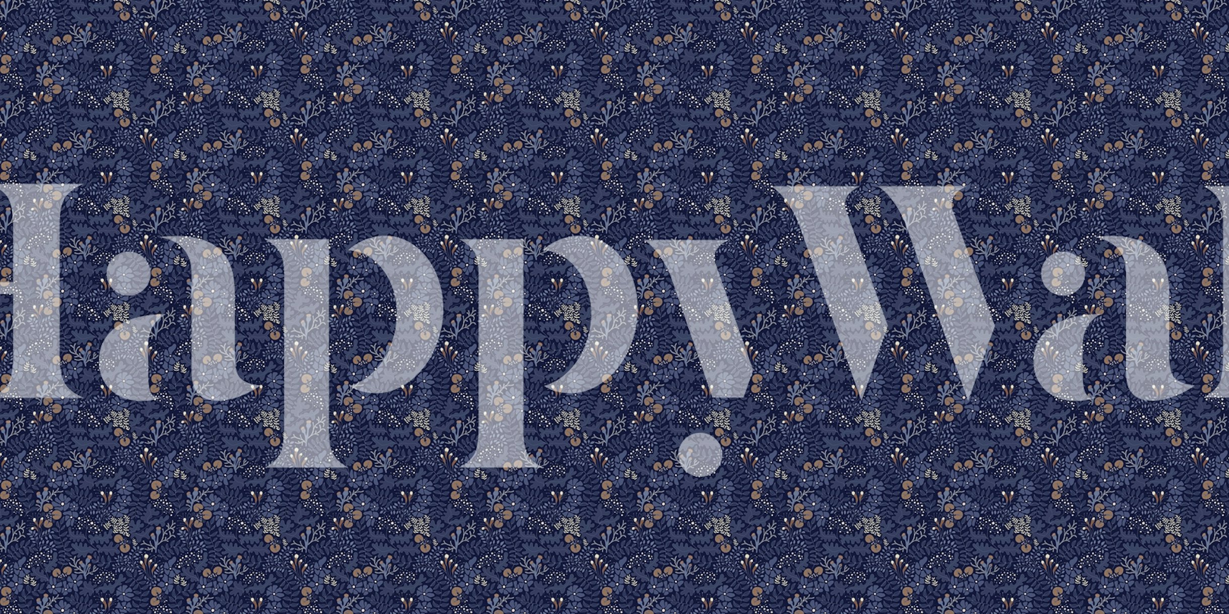 Flo Dark Blue wallpaper | Happywall