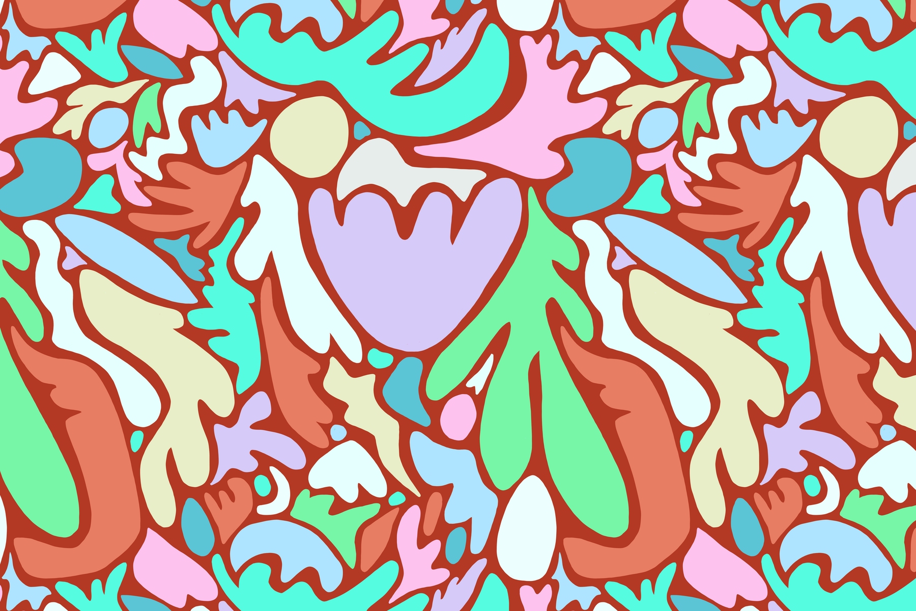 Abstract Sea Life I Wallpaper | Happywall.com