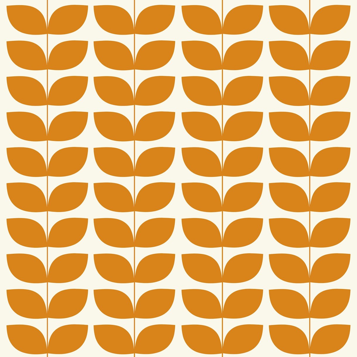 Buy Danish Pattern Orange Wallpaper Online | Happywall