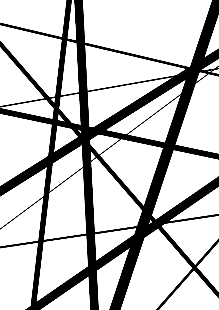 Geometric Lines Black & White 1 Wallpaper | Happywall.com