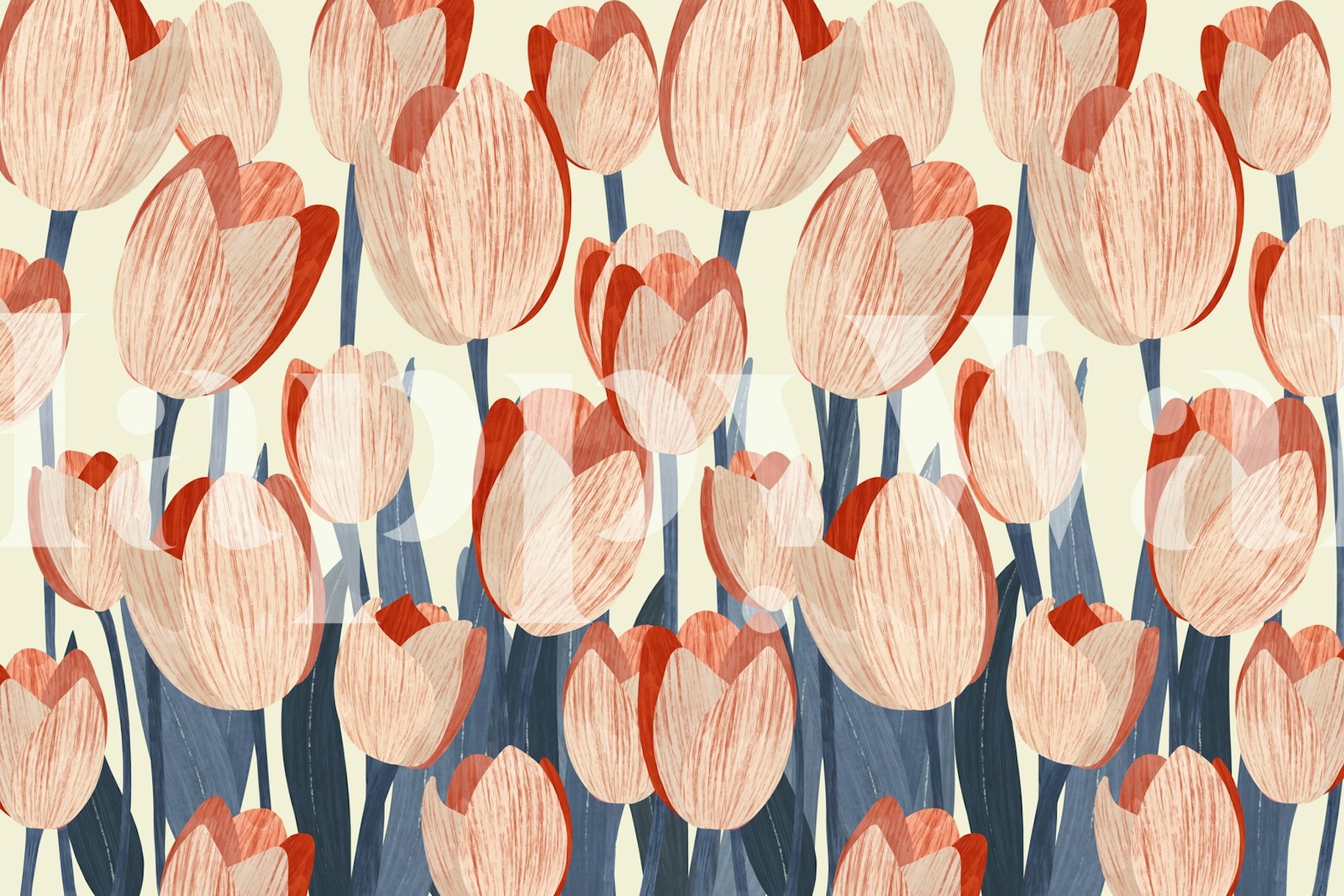 Brighten up your space with Tulips Spring Wallpaper | Happywall