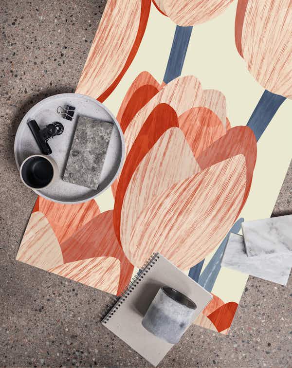 Brighten up your space with Tulips Spring Wallpaper | Happywall