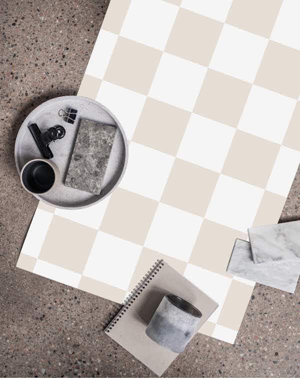 Light Beige Check Pattern wallpaper - Happywall