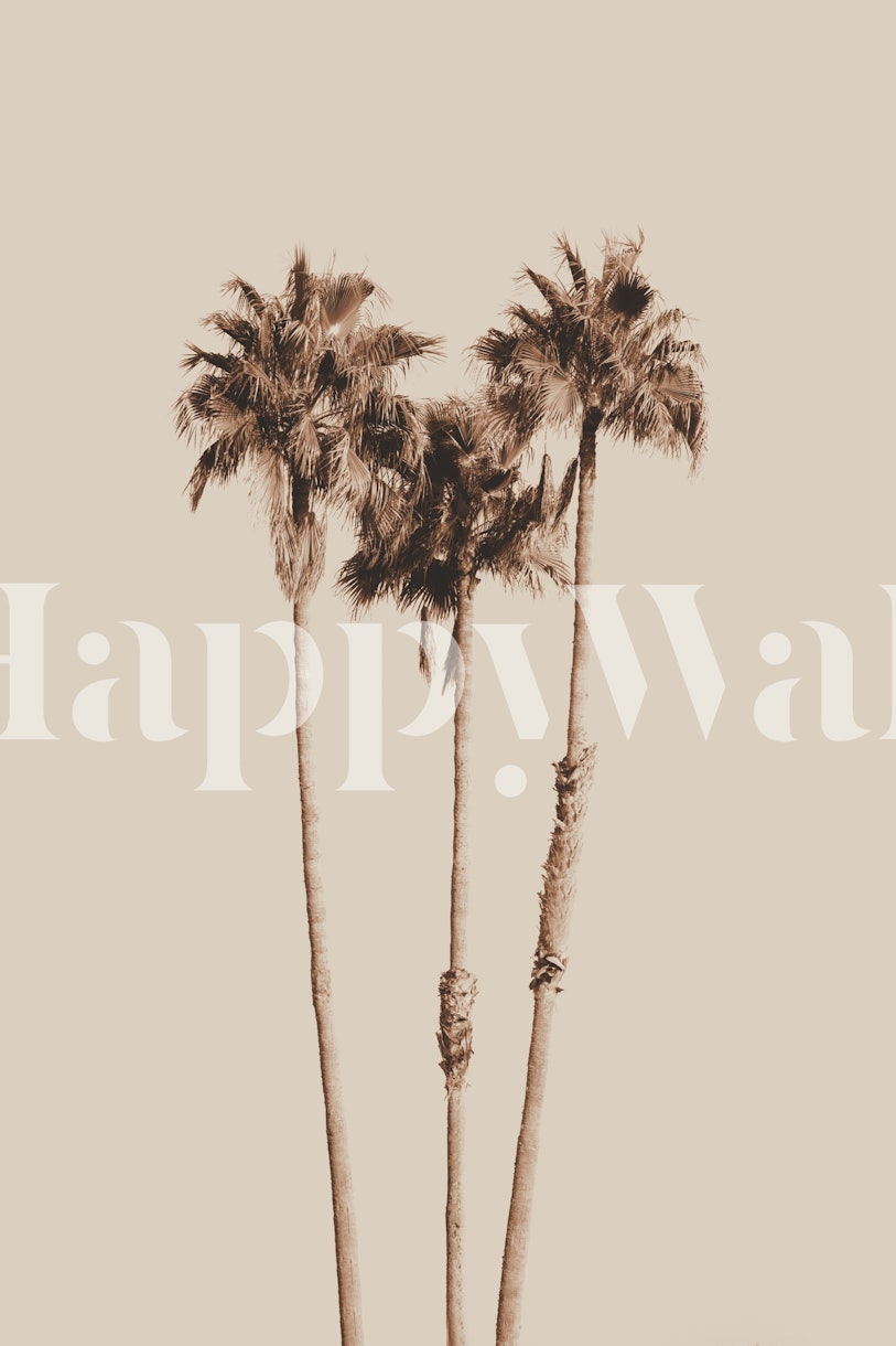 Create a Relaxing Oasis with Our Palm Trees Earthy Vibes 1 Wallpaper ...