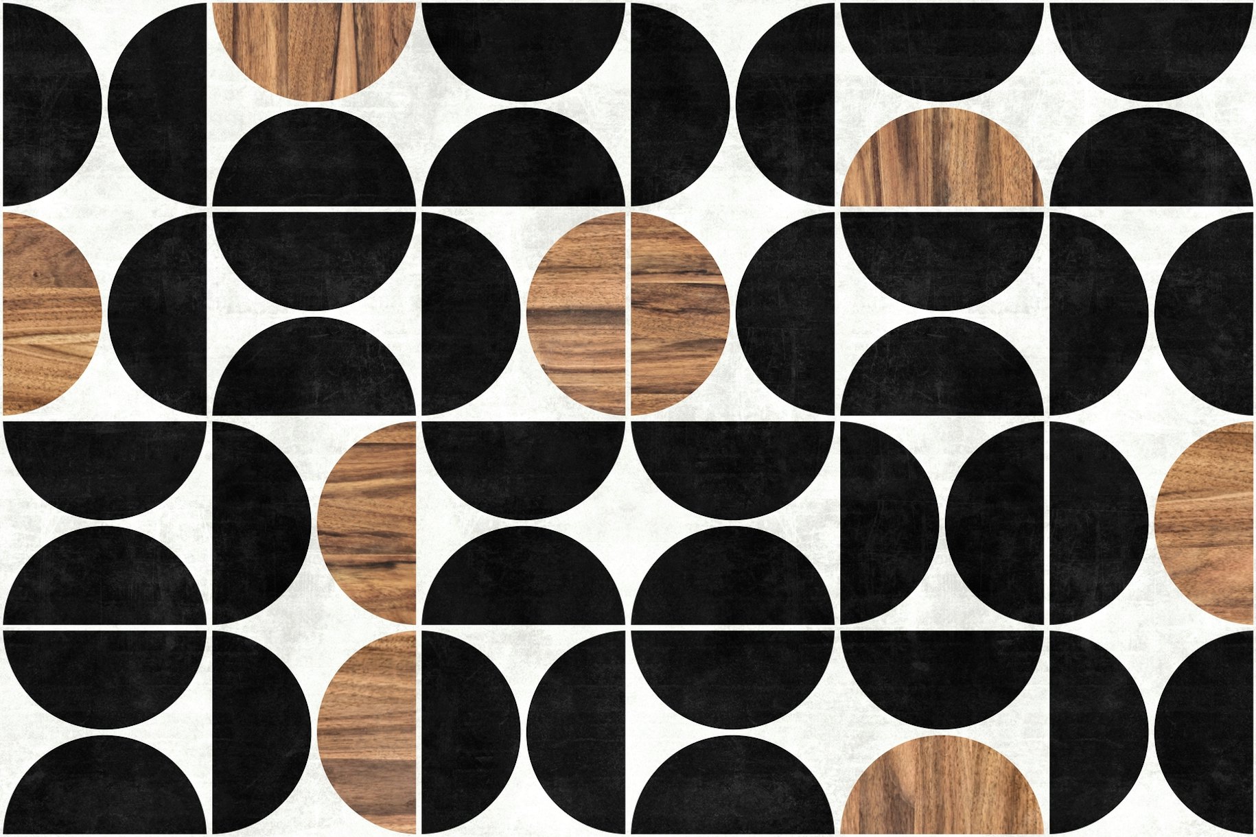Mid-Century Modern Pattern No1 Wallpaper | Geometric Design | Happywall