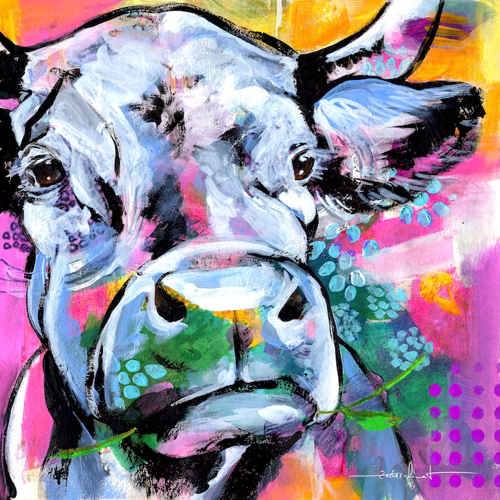 Colorful Cow Animal Wallpaper for Homes