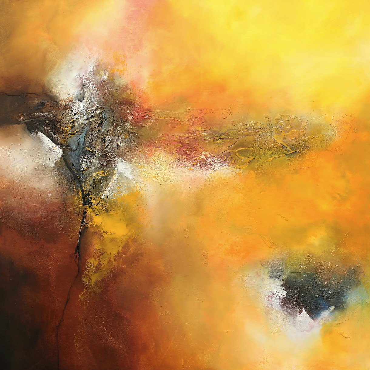 Bush Fire Abstract Art Wallpaper - Happywall