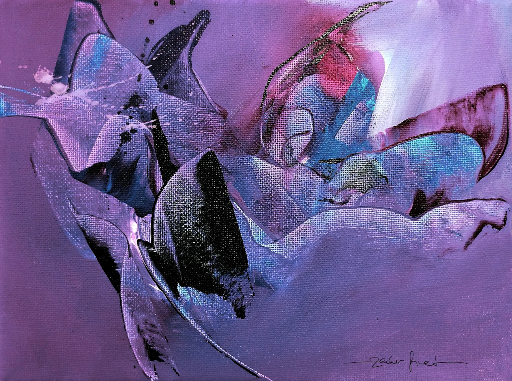 Buy Purple Passion Abstract Art Wallpaper Online | Happywall