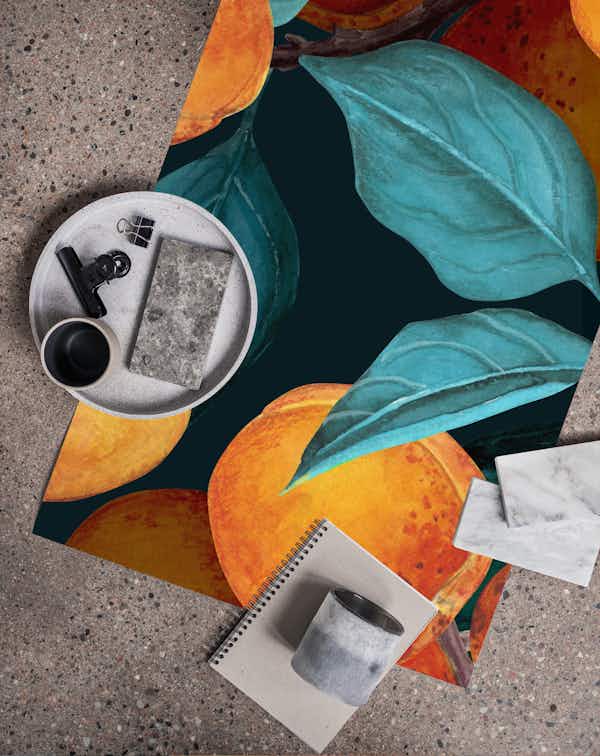 Apricot garden wallpaper - Happywall