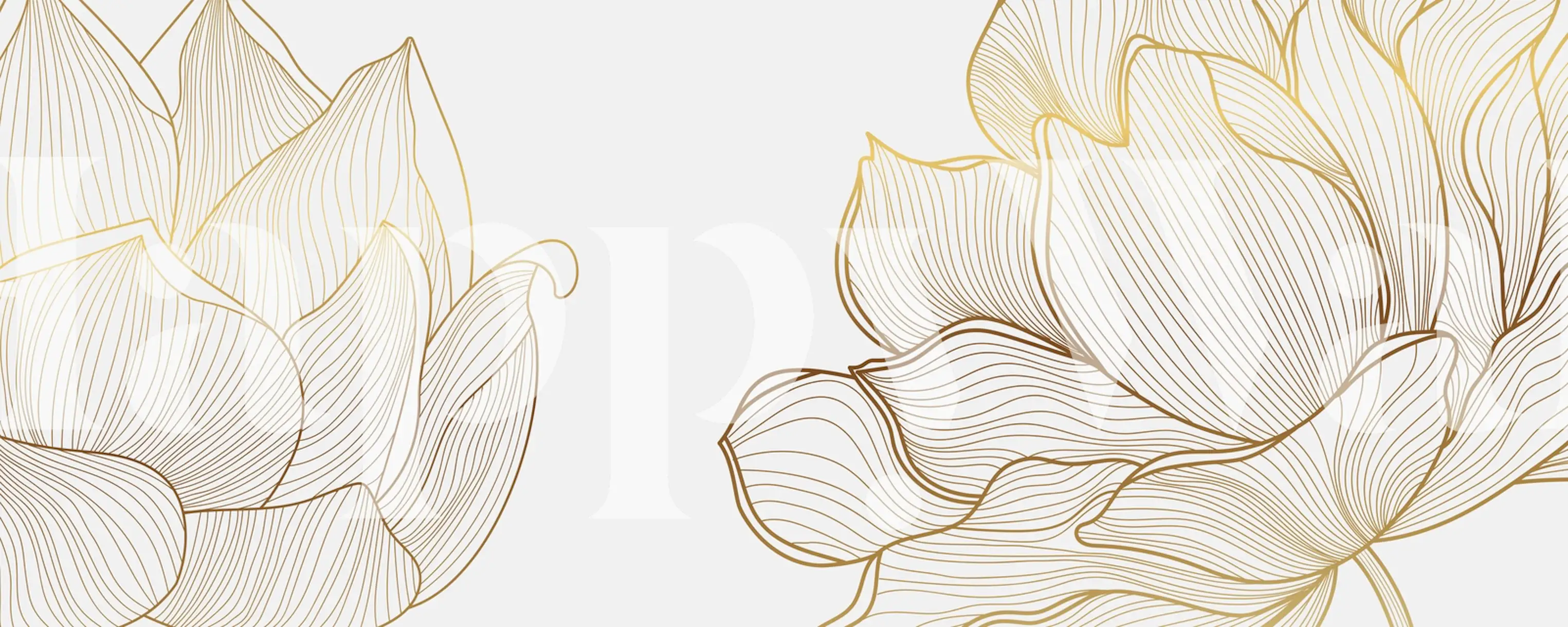 Buy Golden Flowers 2 wallpaper - Happywall