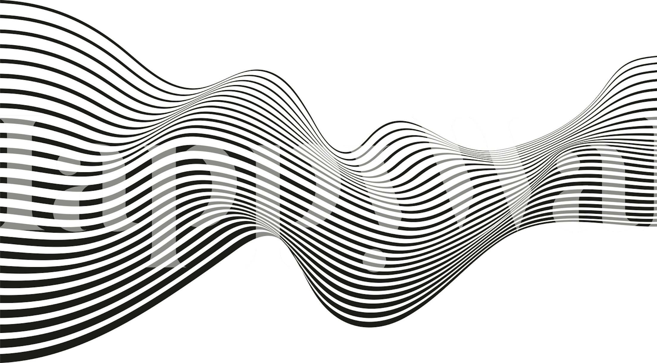 Black and White Waves 2 Wallpaper | Happywall