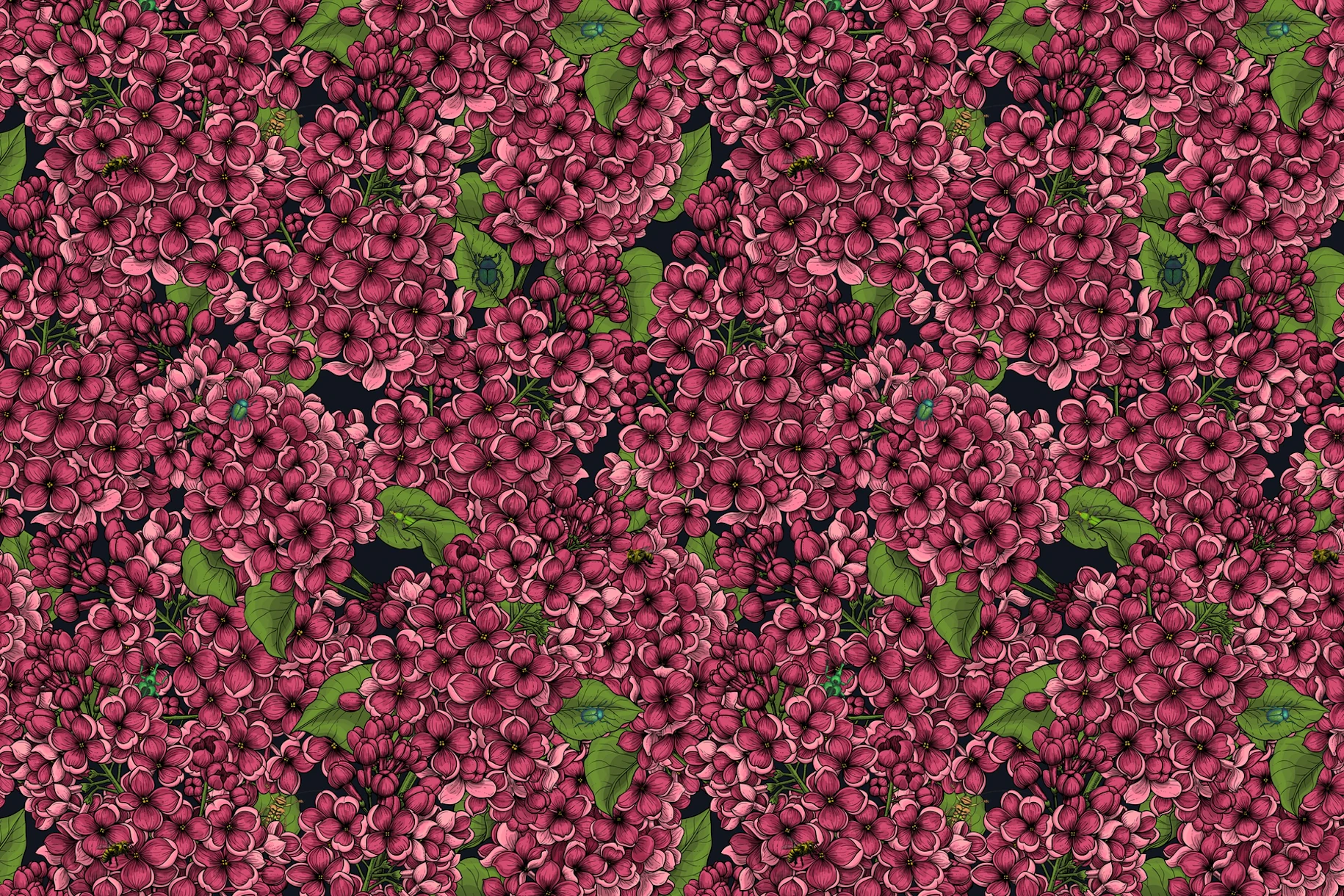 Red Lilac Garden Wallpaper - Buy Beautiful Botanical Wallpaper from ...