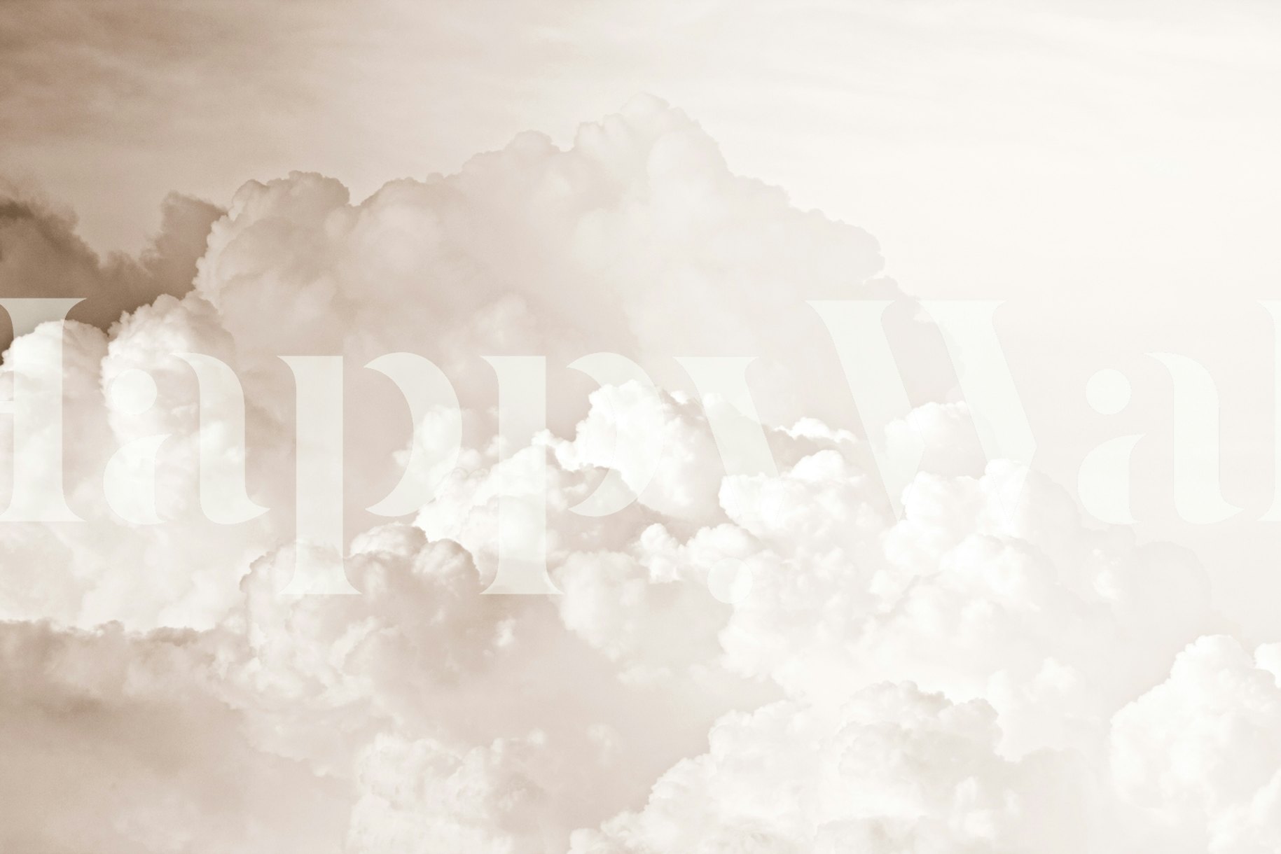 Beige Clouds Wallpaper - Cotton Clouds wall mural by Monika Strigel ...