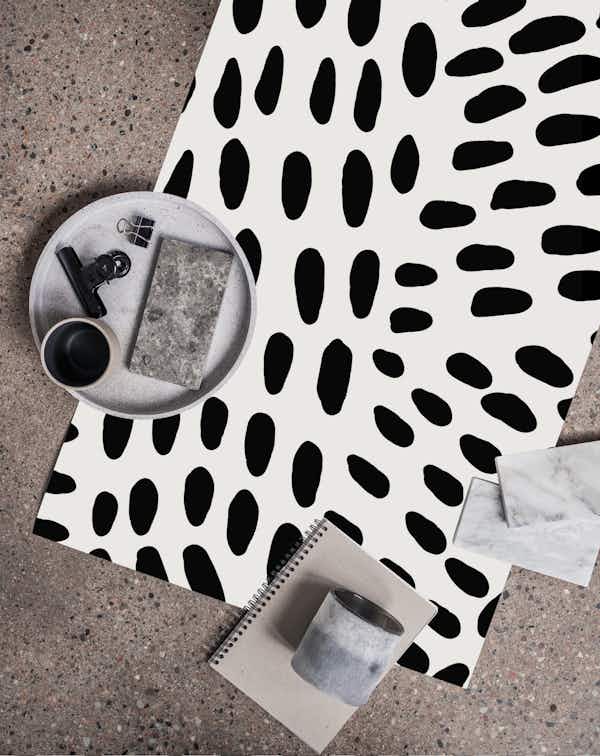 Black and white dotted lines wallpaper - Happywall