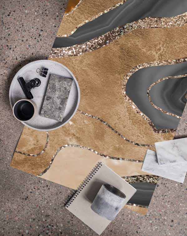 Earthy Marble Agate Gold 1 wallpaper - Happywall