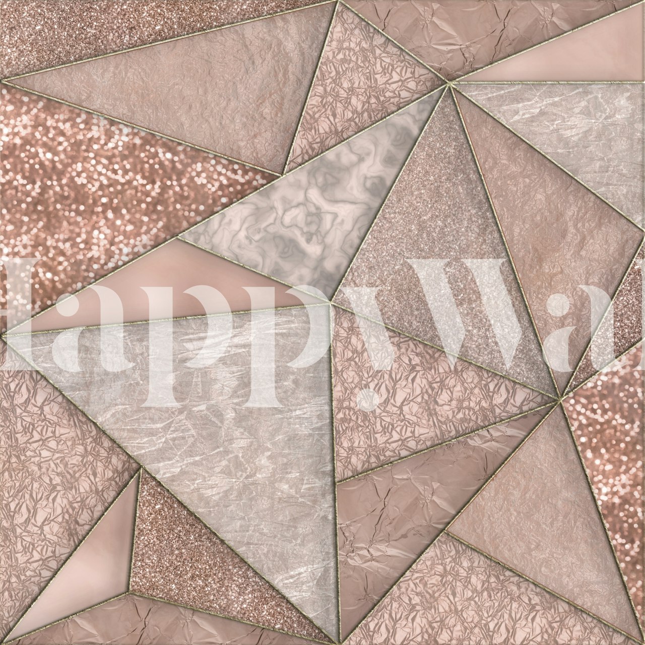 Blush Pink Geometric Triangle Wallpaper