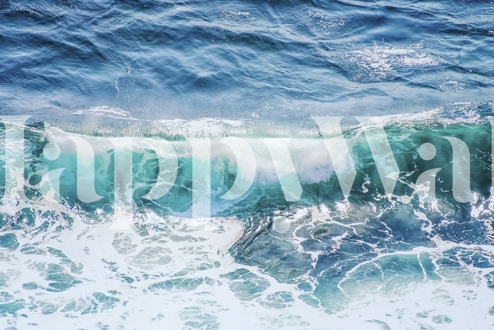 Turquoise Wave Wallpaper - Ocean Inspired Wallpaper | Happywall